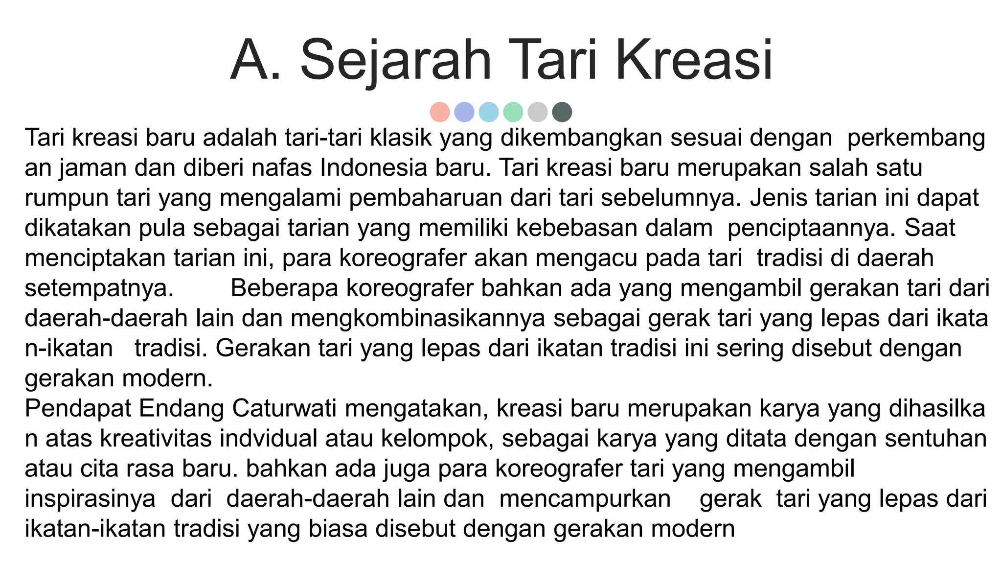 Unsur Pendukung Tari Kreasi SMP Kelas IX semester Gasal | PPTX