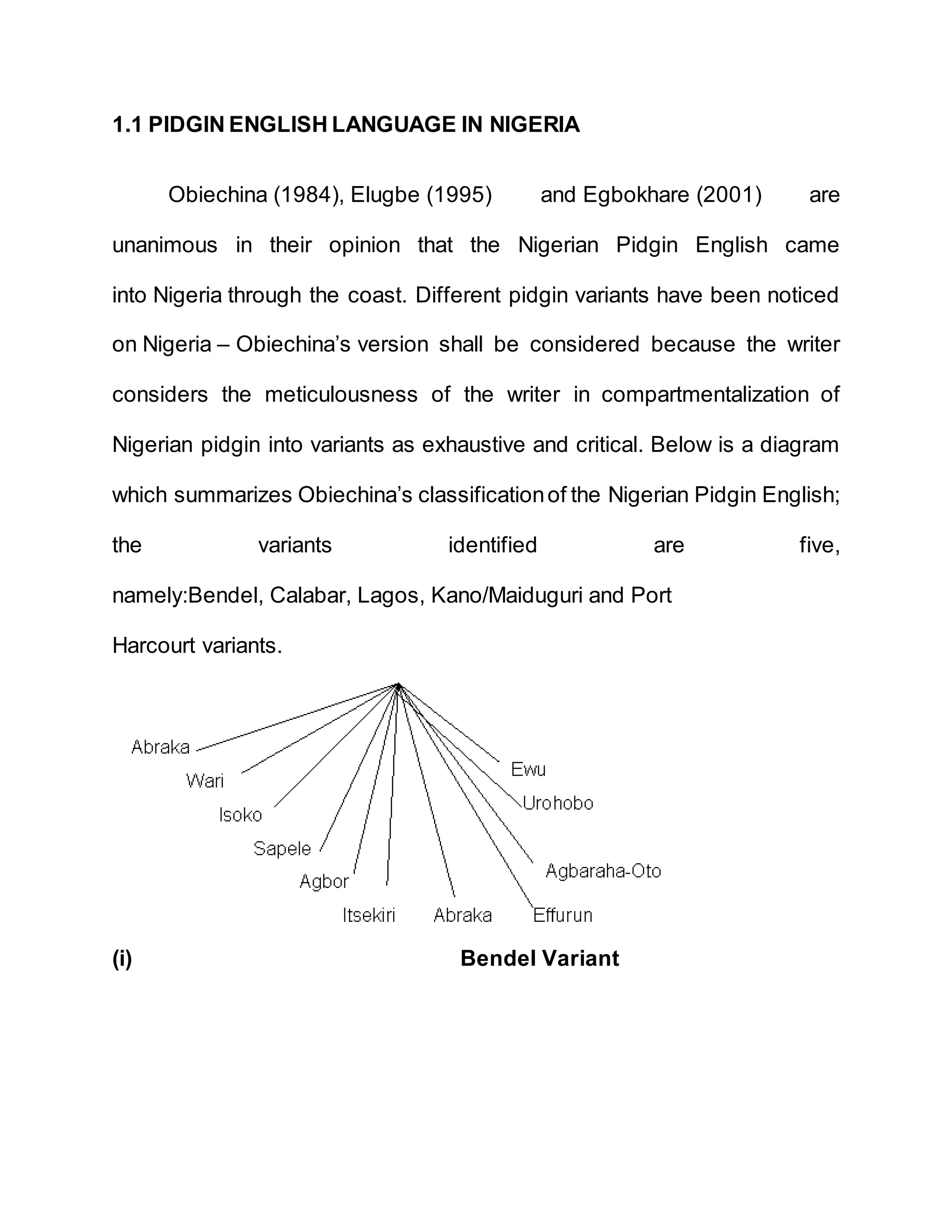 The Use of Pidgin English Vocabulary in The Music Industry | DOCX