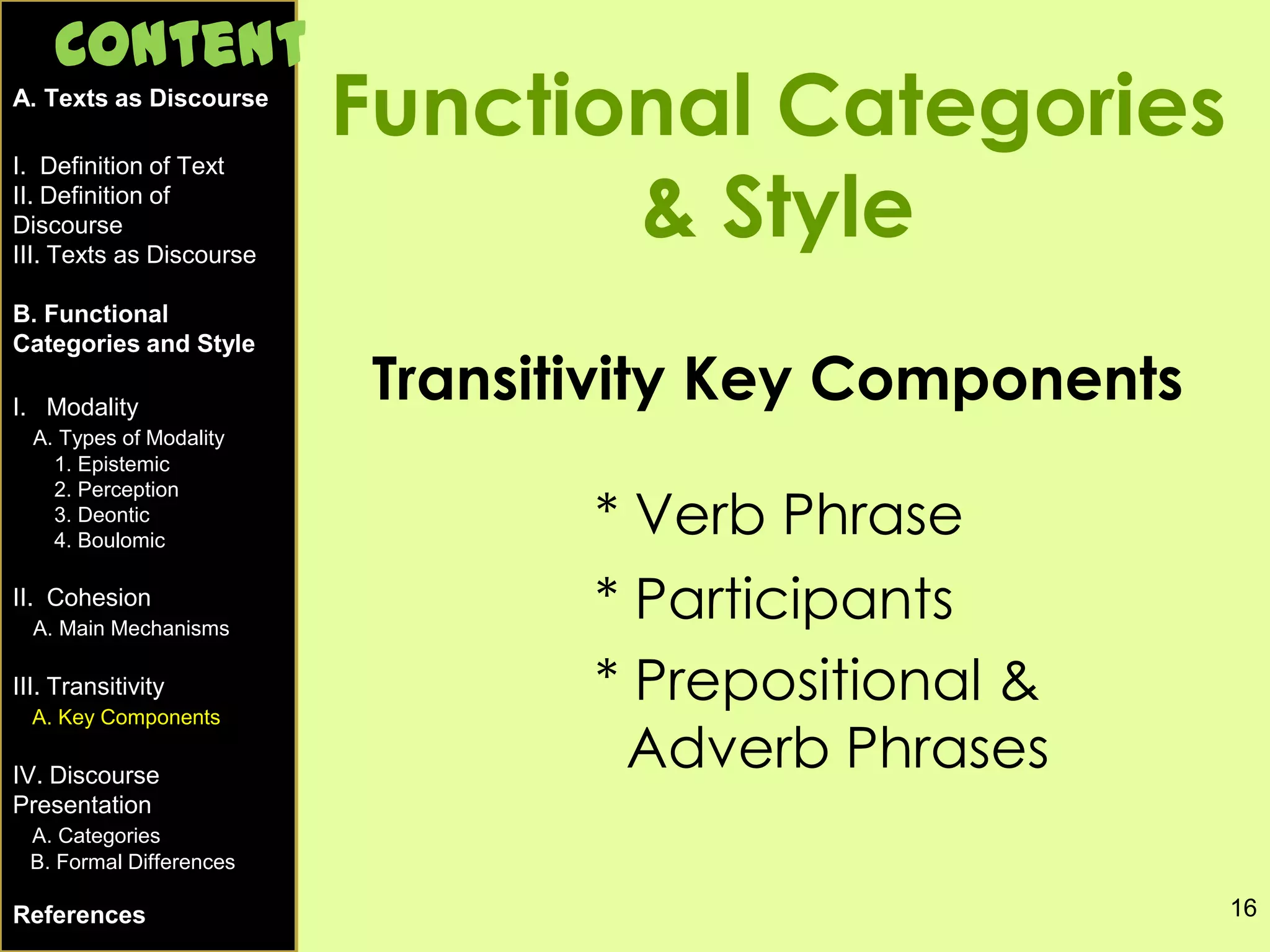 STYLISTICS: Discourse and Context 1: Function | PPTX