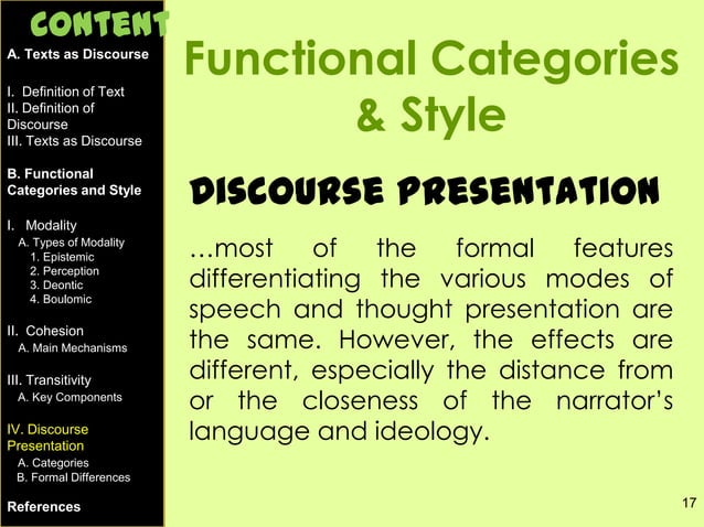 STYLISTICS: Discourse and Context 1: Function | PPTX