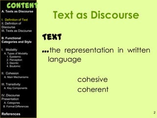 STYLISTICS: Discourse and Context 1: Function | PPTX