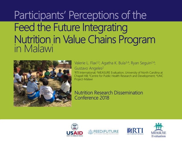 Participants’ Perceptions of the Feed the Future Integrating Nutrition in Value Chains Program ...