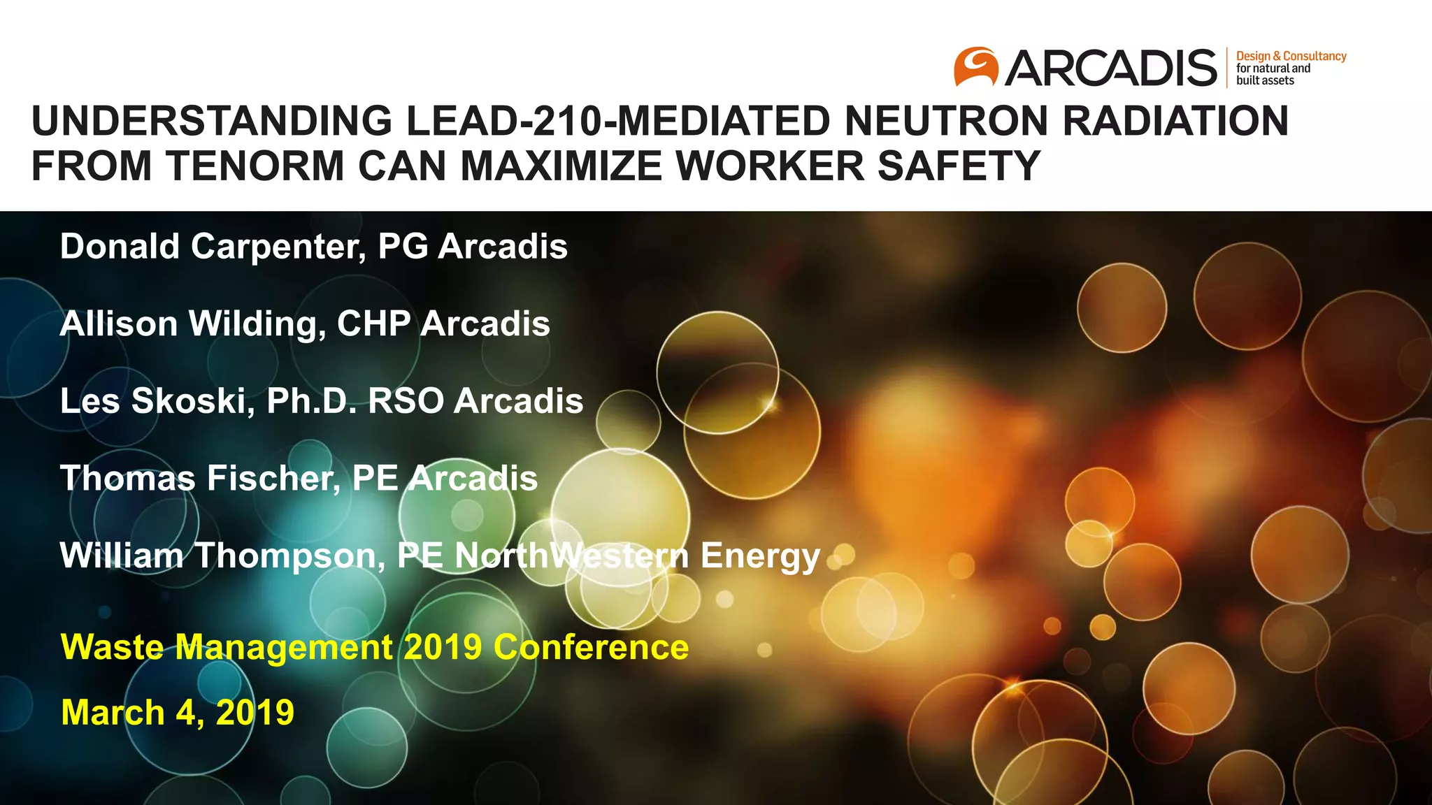 Understanding Lead-210-Mediated Neutron Radiation from TENORM can ...