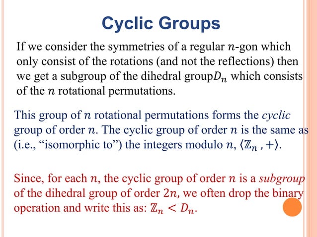 Abstract Algebra - Cyclic Group.pptx