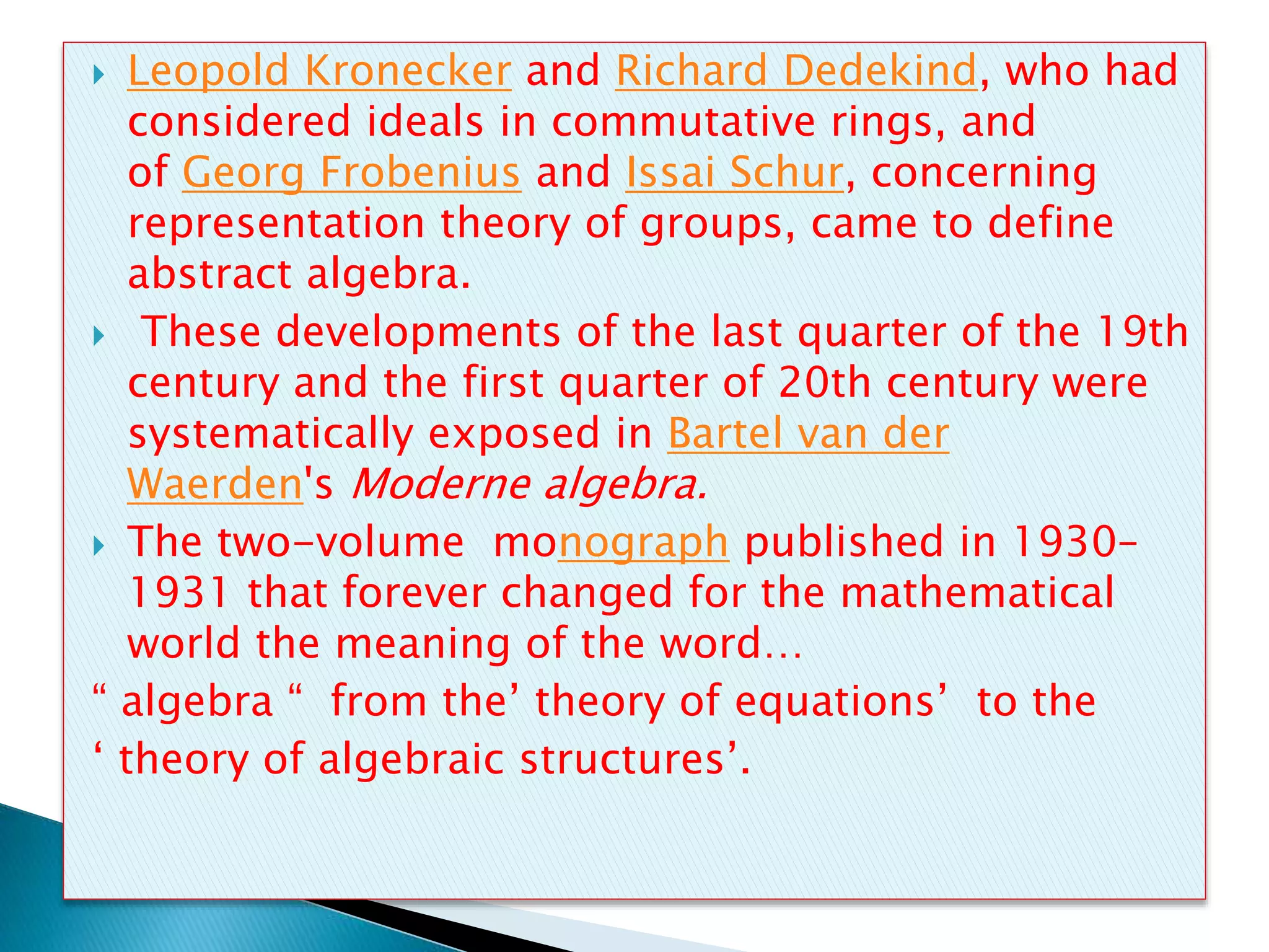 Abstract algebra & its applications | PPTX