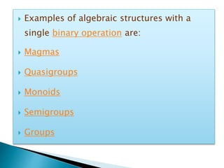 Abstract algebra & its applications | PPTX