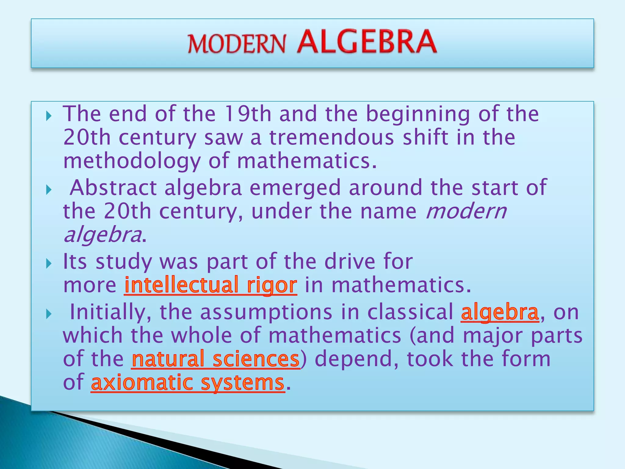 Abstract algebra & its applications (1) | PPTX | Physics | Science