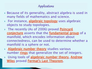 Abstract algebra & its applications (1) | PPTX