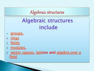 Abstract algebra & its applications (1) | PPTX