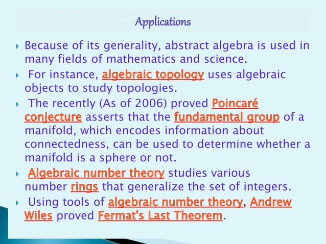 Abstract algebra & its applications (1) | PPTX