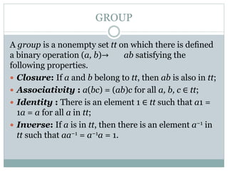 Abstract algebra ppt | PPTX