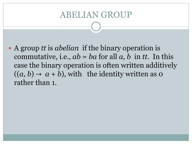 Abstract algebra ppt | PPTX