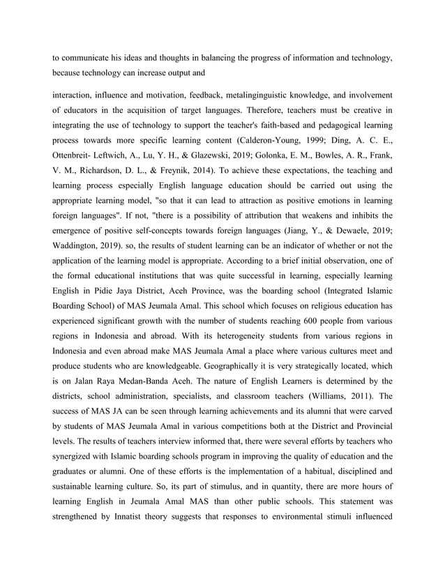 ABSTRACT AND INTRODUCTION English learning model.docx | Islam ...