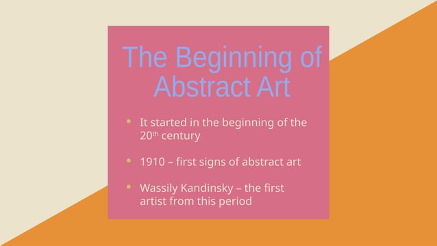 A presentation on the topic abstract art | PPT