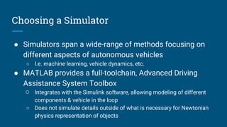 Abstract Simulation Scenario Generation for Autonomous Vehicle Verification | PPT