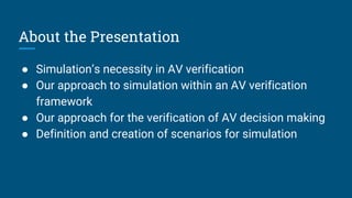 Abstract Simulation Scenario Generation for Autonomous Vehicle ...