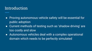 Abstract Simulation Scenario Generation for Autonomous Vehicle ...