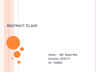 Abstract class in c++ | PPTX