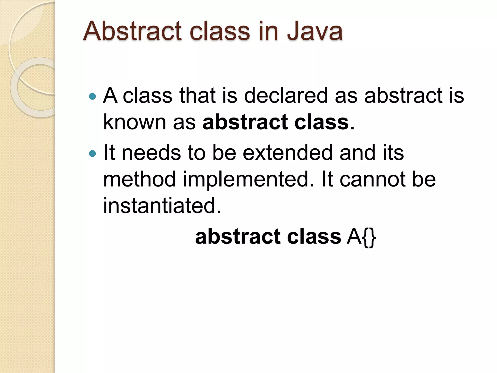 Abstract class | PPT