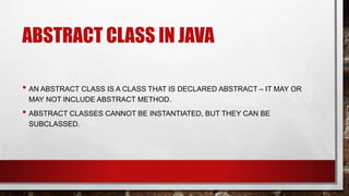 Abstract class in java | PPT