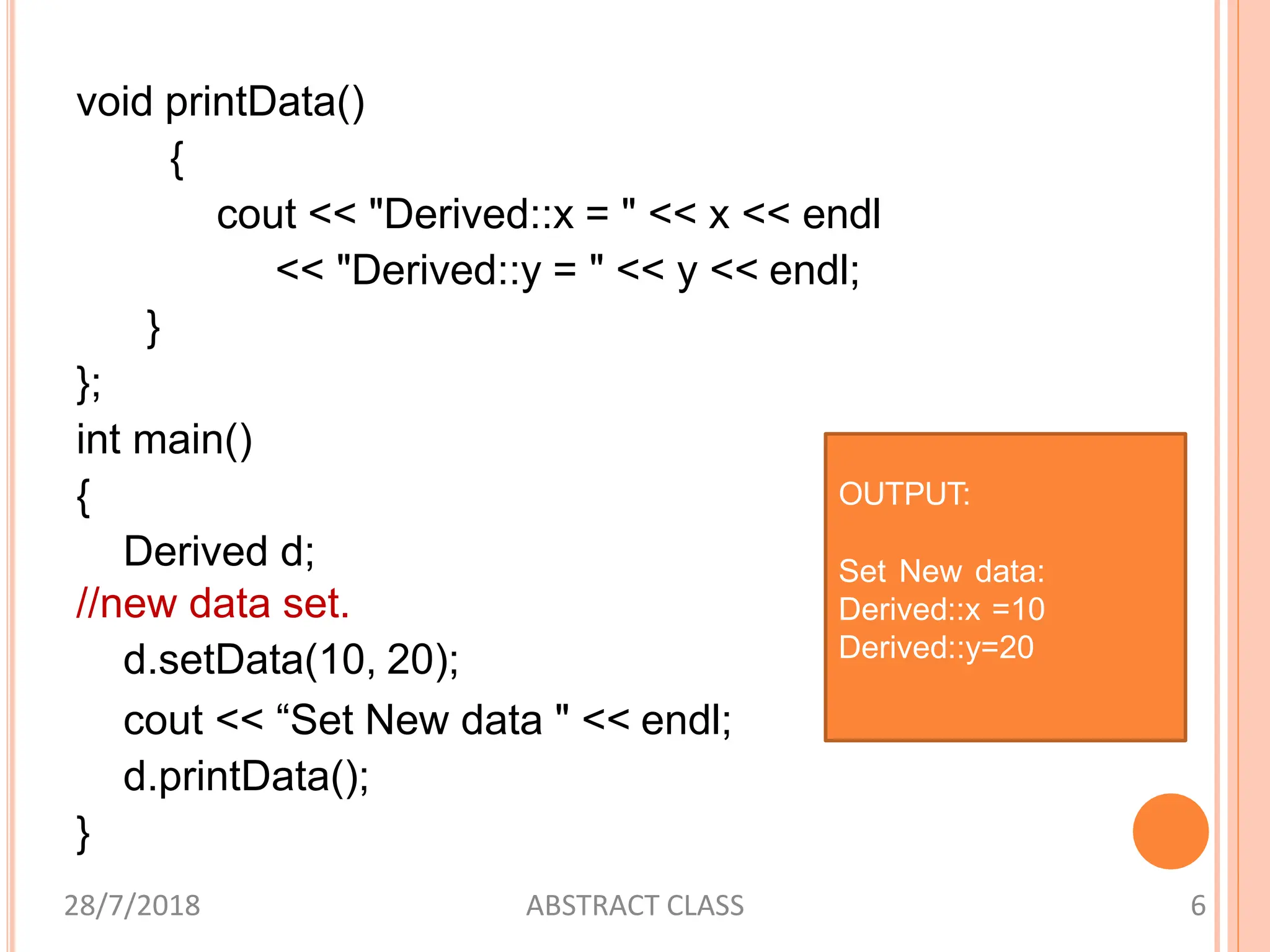 Abstract class used in C++-its importance | PPTX