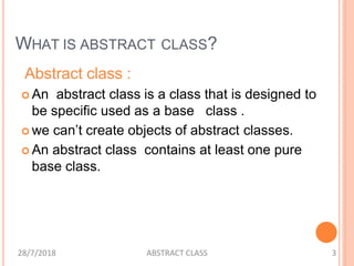 Abstract class used in C++-its importance | PPTX | Programming ...