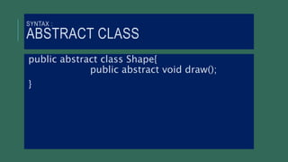 Abstract class and interface | PPT