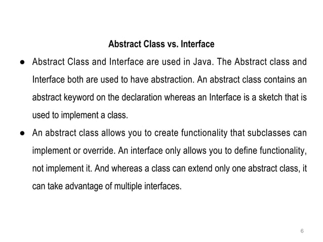 Abstract Class And Interfacepdf Programming Languages Computing