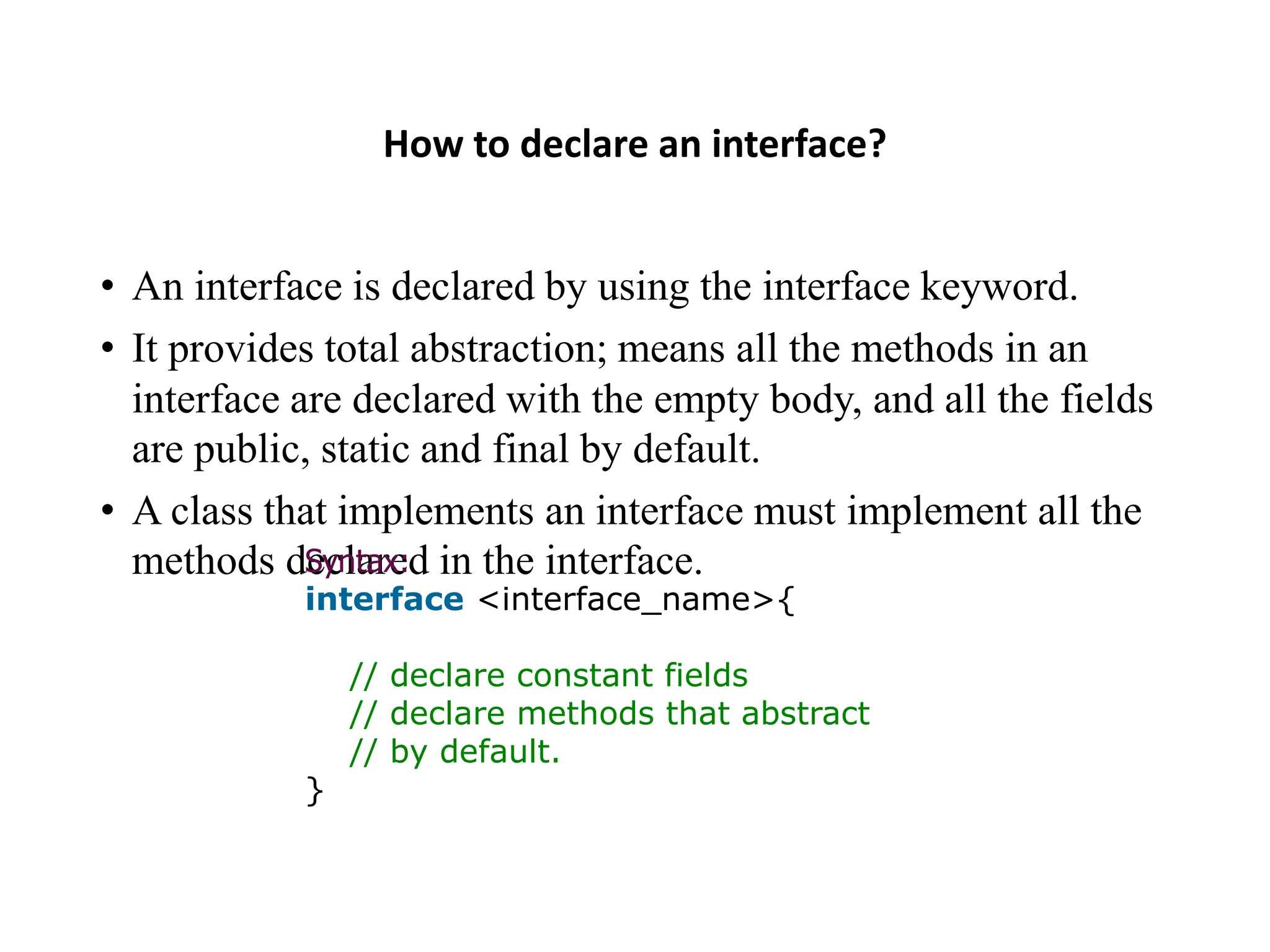 Abstract Classes And Interfaces Ppt
