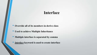 Abstract classes & interfaces | PPTX