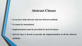 Abstract classes & interfaces | PPTX