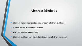 Abstract classes & interfaces | PPTX