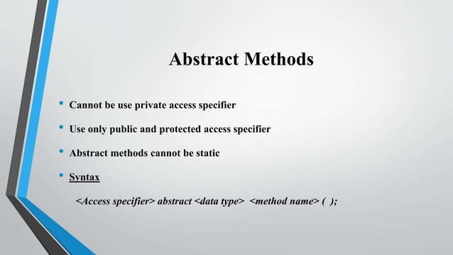 Abstract classes & interfaces | PPT