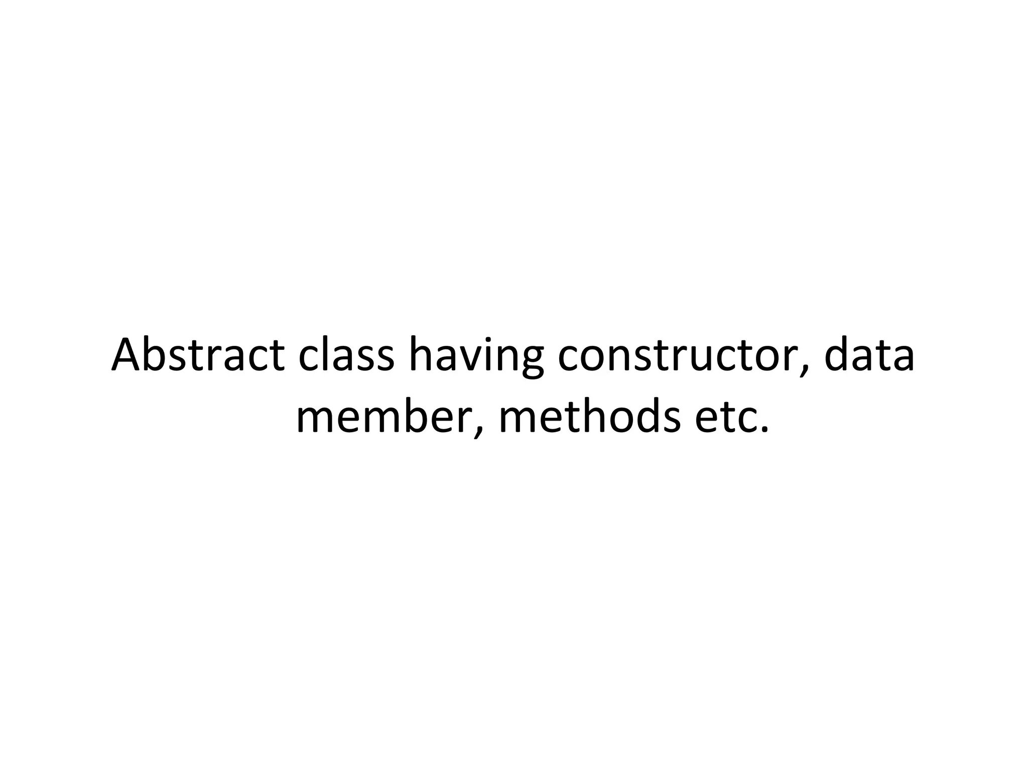 Abstract class in java | PPT