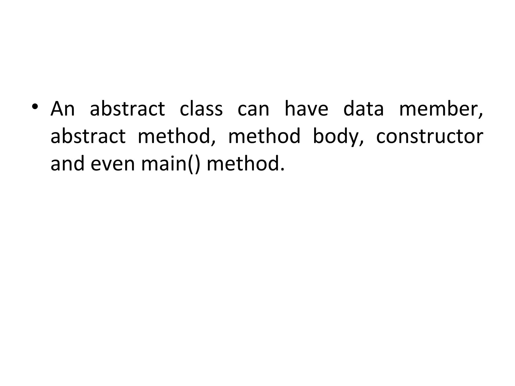 Abstract class in java | PPT