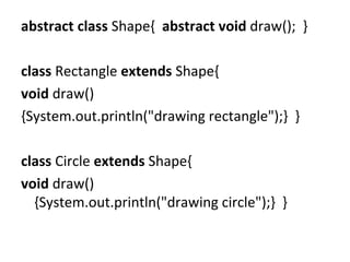 Abstract class in java | PPT