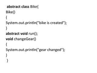 Abstract class in java | PPT