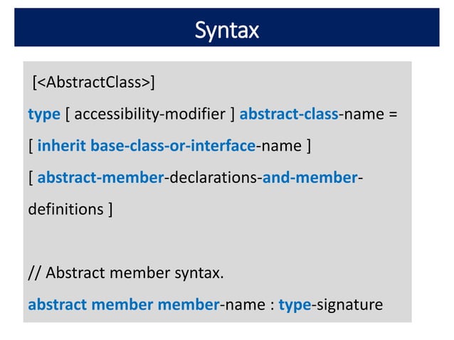 .NET F# Abstract class interface | PPT