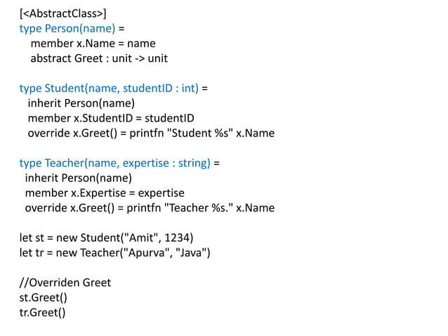 .NET F# Abstract class interface | PPT