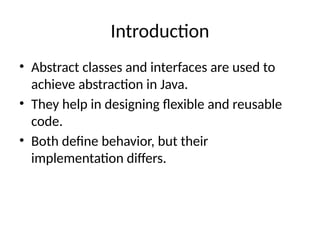 abstract_class_vs_interface_java with examples | PPTX