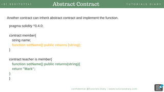 Abstract contract In Solidity | PPT