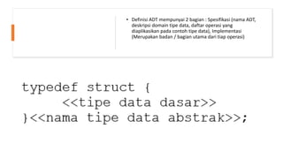 Materi tipe data abstrak sederhana sekali | PPTX