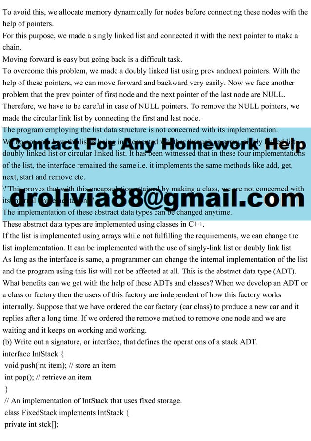 Abstract Data Types (a) Explain briefly what is meant by the ter.pdf | Programming Languages ...