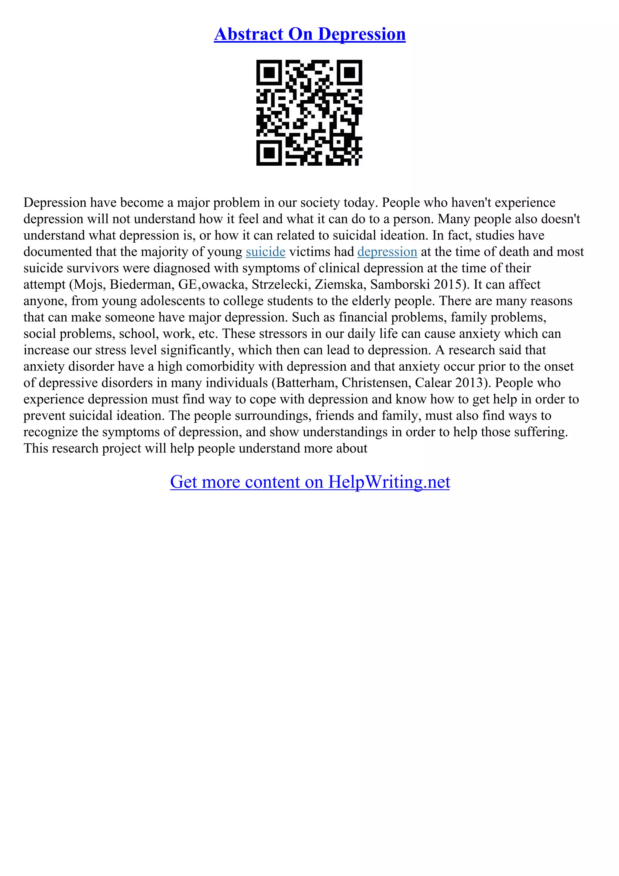 Abstract Essay Example | PDF