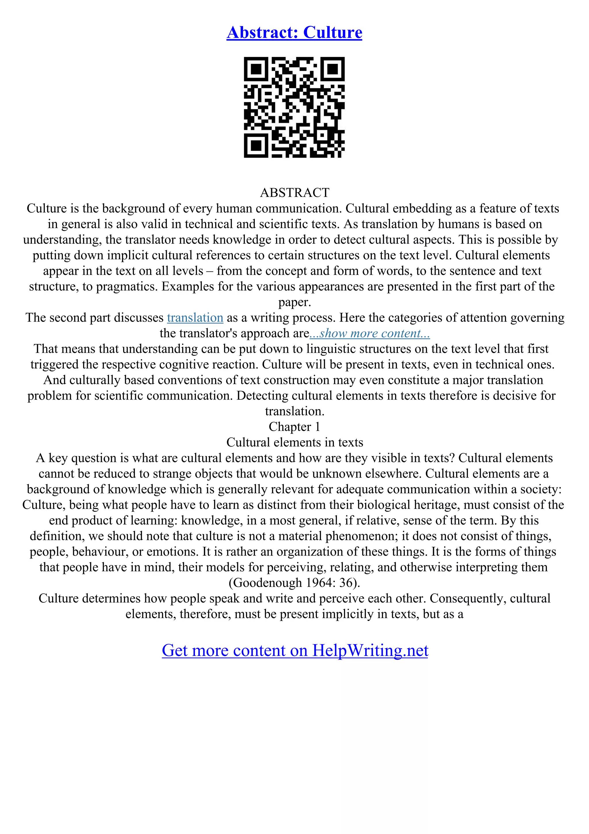 Abstract Essay Example | PDF