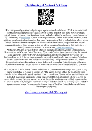 Abstract Essay Example | PDF