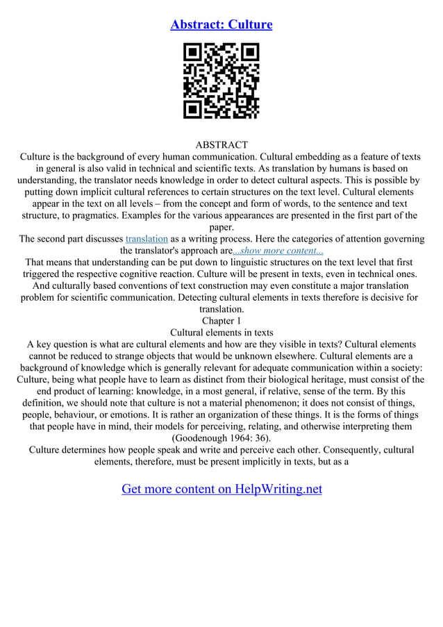 Abstract Essay Example | PDF