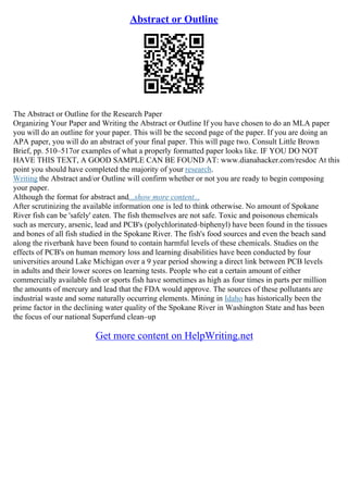 Abstract Essay