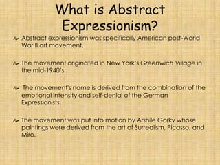 Abstract Expressionism | PPTX