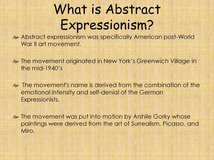 Abstract Expressionism abstract-expressionism